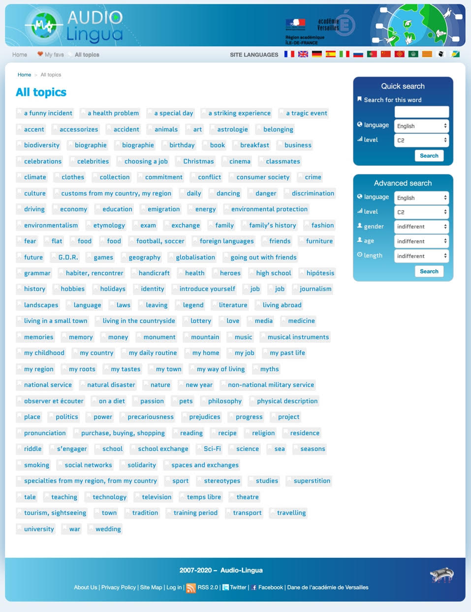 Audio-Lingua: Searchable Audio Database of Native Speaker Recordings ...
